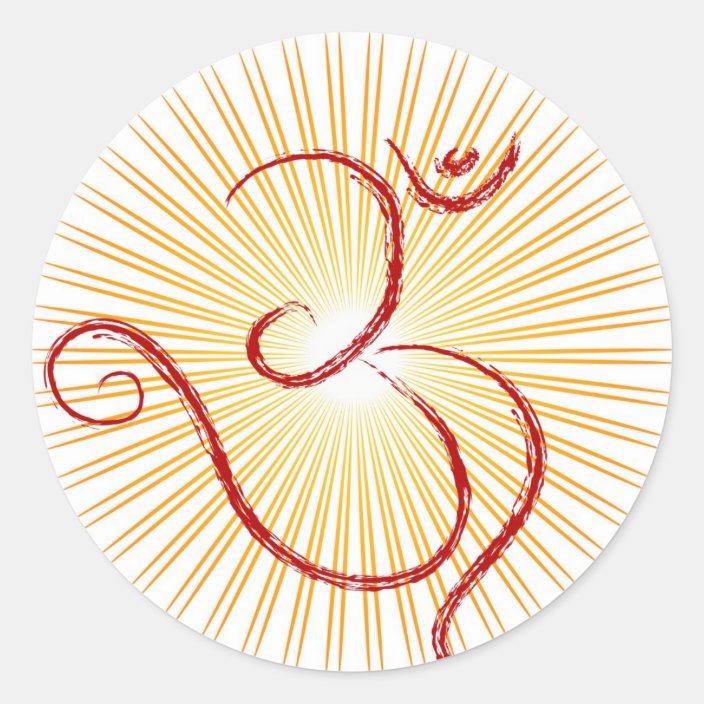 OM symbol Classic Round Sticker | Zazzle.com