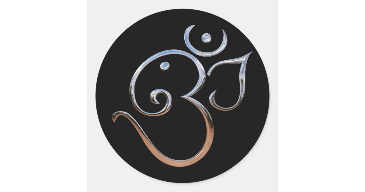 Om Symbol Classic Round Sticker | Zazzle