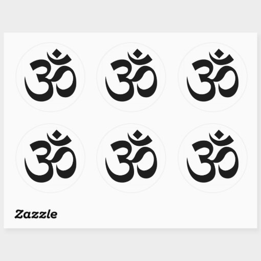 Om Symbol Classic Round Sticker | Zazzle