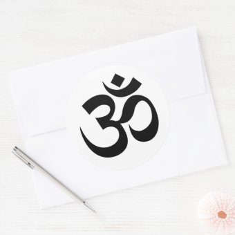Om Symbol Classic Round Sticker | Zazzle