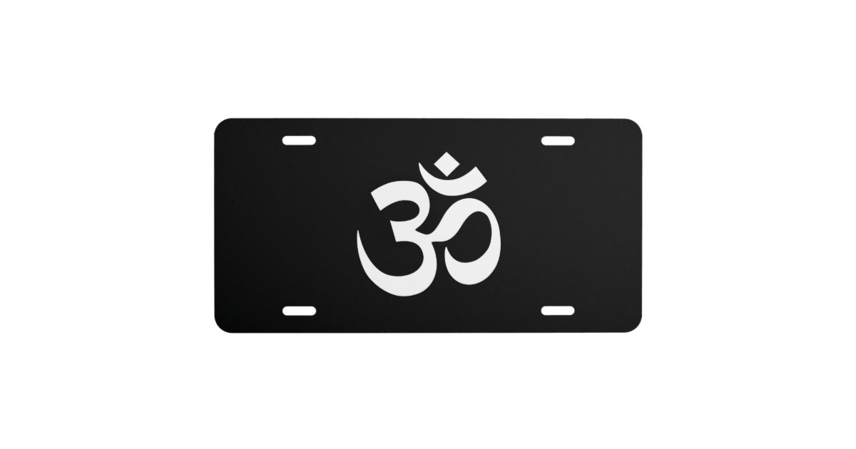 Om Symbol License Plate | Zazzle