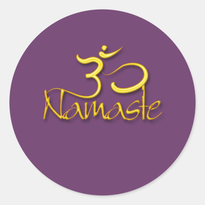 Om symbol/namaste/DIY color Classic Round Sticker | Zazzle.com