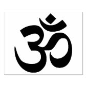 Om Symbol Sanskrit Script Rubber Stamp | Zazzle
