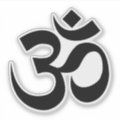 Om Symbol Sanskrit Script Writing Sticker | Zazzle
