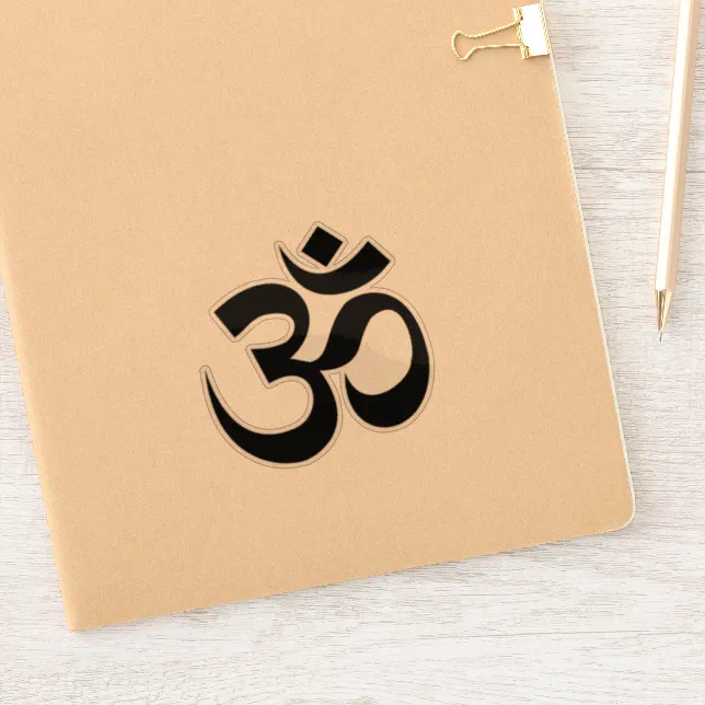 Om Symbol Sanskrit Script Writing Sticker | Zazzle