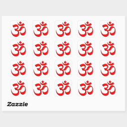 OM Symbol Square Sticker | Zazzle