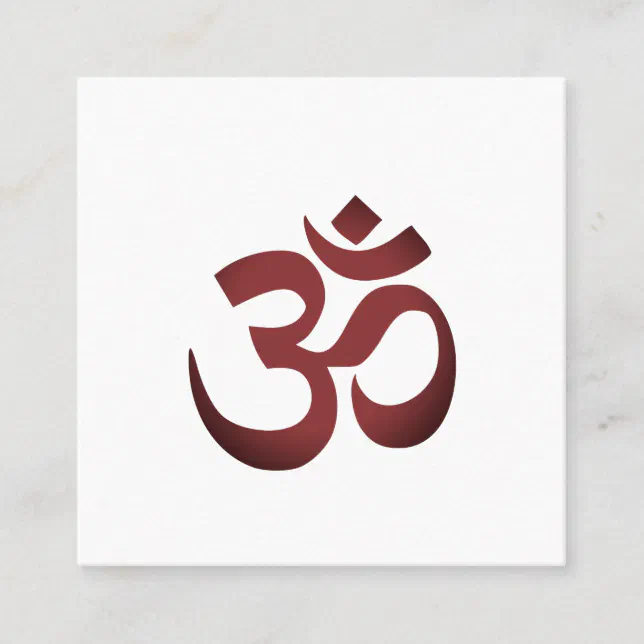 OM Symbol Yoga Meditation Instructor Square Business Card | Zazzle