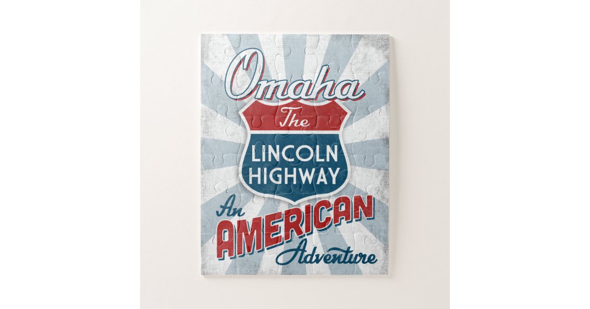 Omaha Lincoln Highway Vintage America Nebraska Jigsaw Puzzle | Zazzle