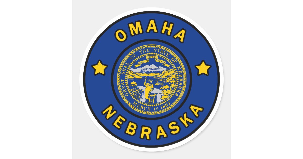 Omaha Nebraska Classic Round Sticker | Zazzle