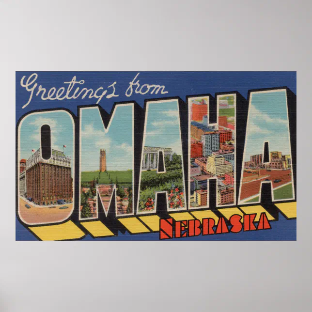 Omaha, NebraskaLarge Letter ScenesOmaha, NE 2 Poster | Zazzle