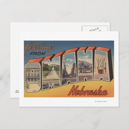 Omaha, NebraskaLarge Letter ScenesOmaha, NE Postcard | Zazzle