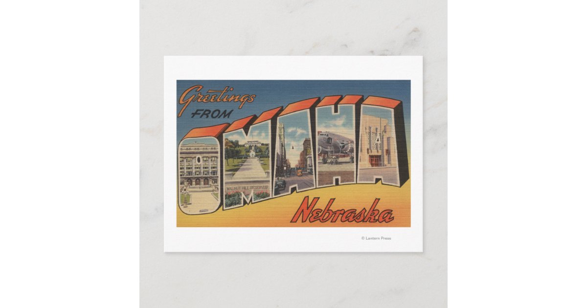 Omaha, NebraskaLarge Letter ScenesOmaha, NE Postcard | Zazzle