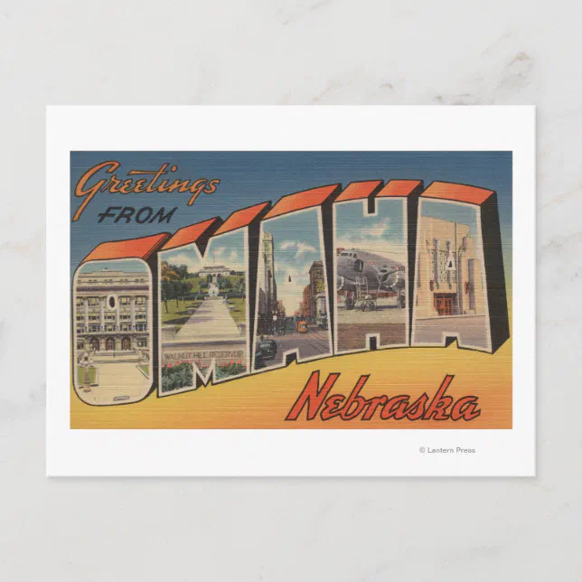 Omaha, NebraskaLarge Letter ScenesOmaha, NE Postcard | Zazzle