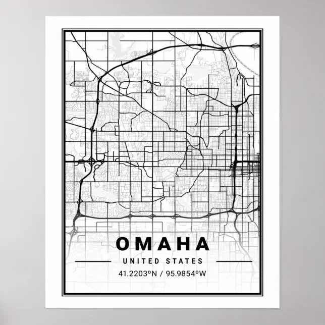 Omaha Texas USA Travel City Map Poster | Zazzle