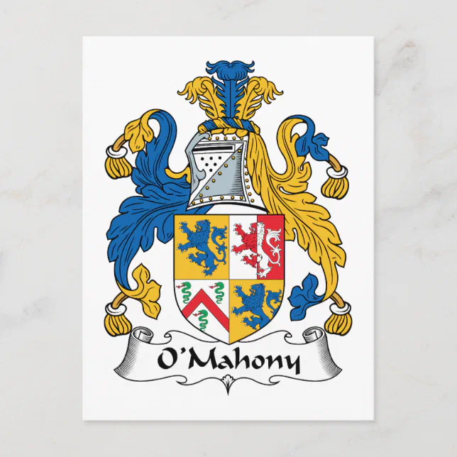 O'Mahony Family Crest Postcard | Zazzle