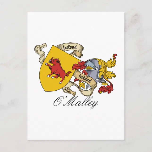 O'Malley Family Crest Postcard | Zazzle