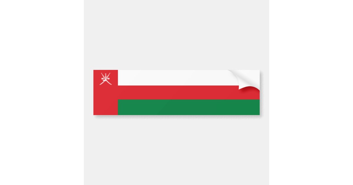 Oman Flag Bumper Sticker | Zazzle