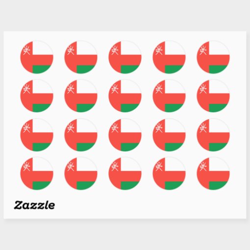 Oman Flag Classic Round Sticker | Zazzle