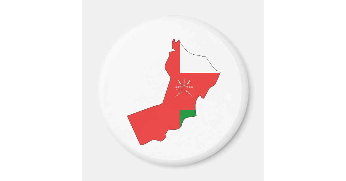 Oman Flag Map full size Magnet | Zazzle