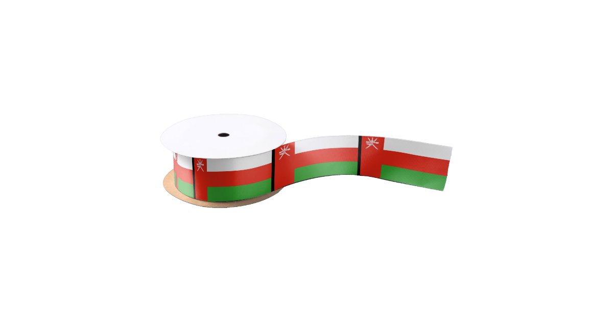 Oman flag satin ribbon | Zazzle