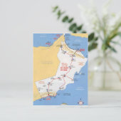 Oman map postcard | Zazzle