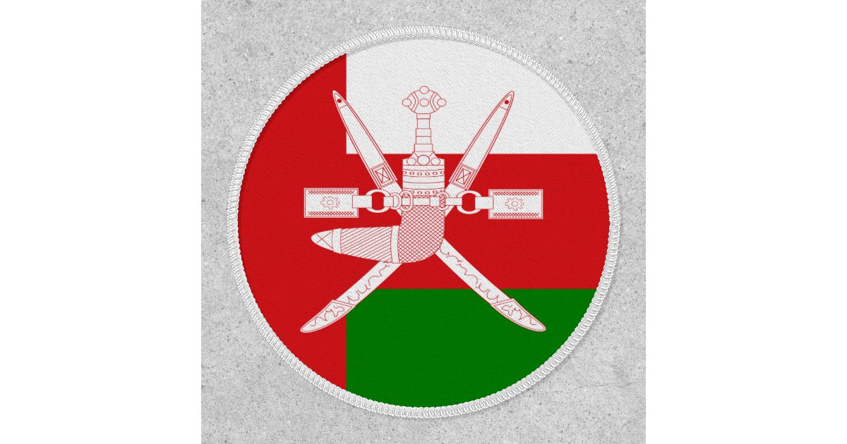 Omani Flag & National Emblem, Flag of Oman Patch | Zazzle