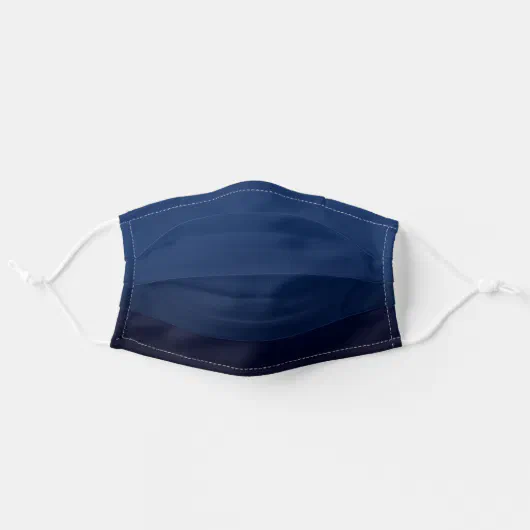 Ombre Dark Blue Adult Cloth Face Mask | Zazzle