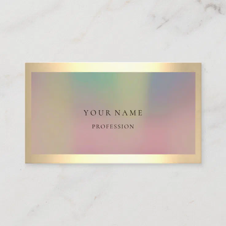 Ombre Framed Simply Professional Gold Minimal Business Card | Zazzle