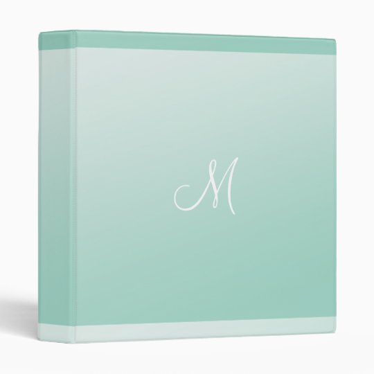 Ombre Mint Green Binder | Zazzle.com