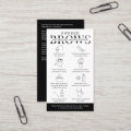 Ombre Powder Brows Aftercare Guide Minimalist Business Card | Zazzle