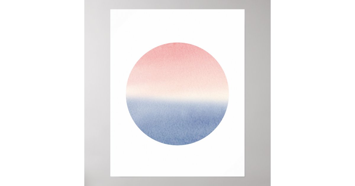 ombre sunset seascape poster art print | Zazzle