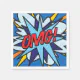 OMG Fun Retro Comic Book Paper Napkins | Zazzle