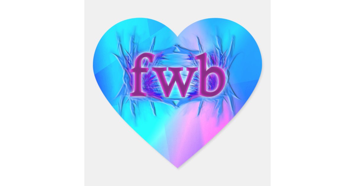 OMG! fwb Heart Sticker | Zazzle