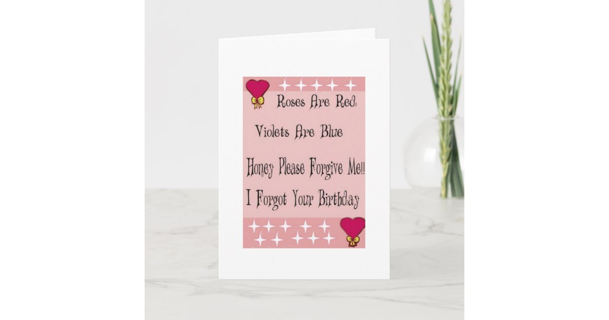 OMG!! I forgot Your Birthday Card | Zazzle