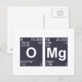 OMG Oh My God Periodic Table Elements Postcard | Zazzle