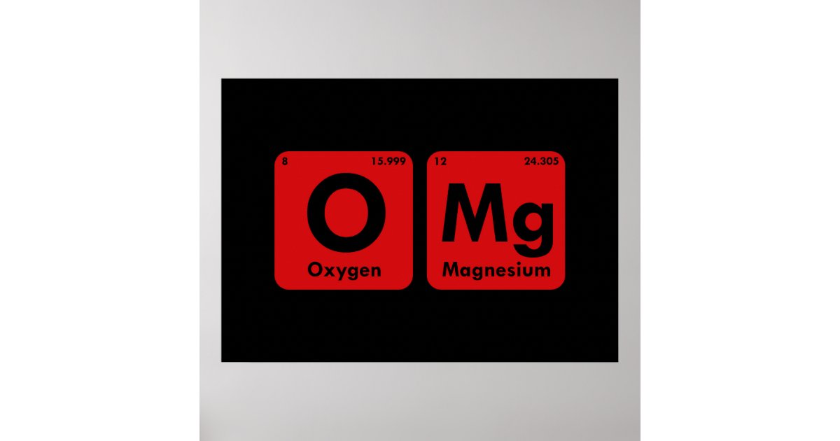 OMG Periodic Table Poster | Zazzle