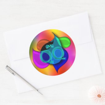 OMG! qq Classic Round Sticker | Zazzle