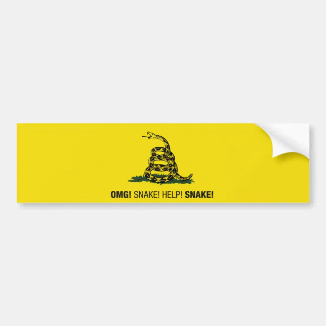 OMG! Snake! Help! Snake! bumper sticker | Zazzle