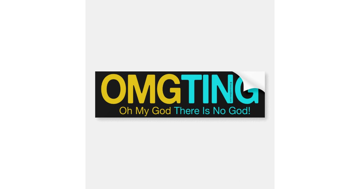 OMG TING BUMPER STICKER | Zazzle