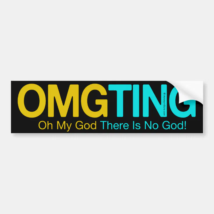 OMG TING BUMPER STICKER | Zazzle