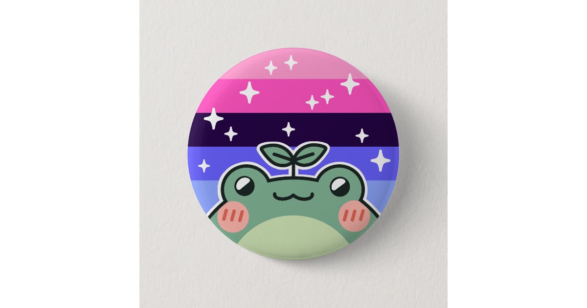 Omnisexual LGBT Pride Flag Frog Button | Zazzle