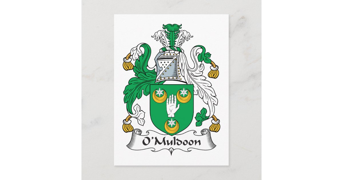 O'Muldoon Family Crest Postcard | Zazzle