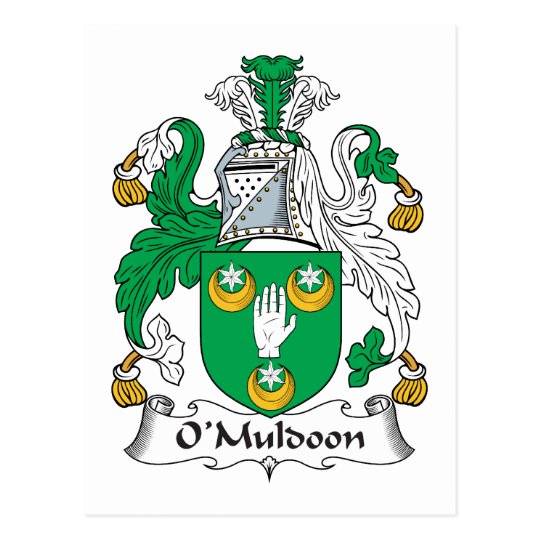 O'Muldoon Family Crest Postcard | Zazzle.com