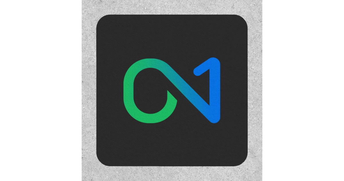 ON1 Blue Green Logo Patch | Zazzle