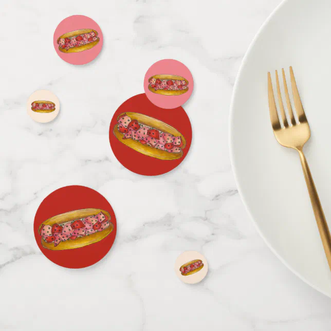 On a Lobster Roll Congratulations Maine Sandwich Confetti | Zazzle