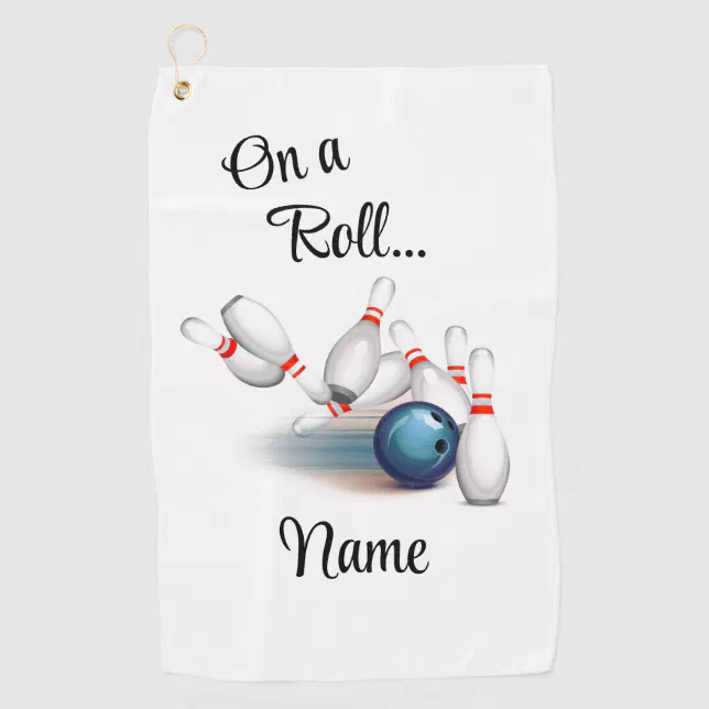 On a Roll…Personalized Bowling Towel | Zazzle