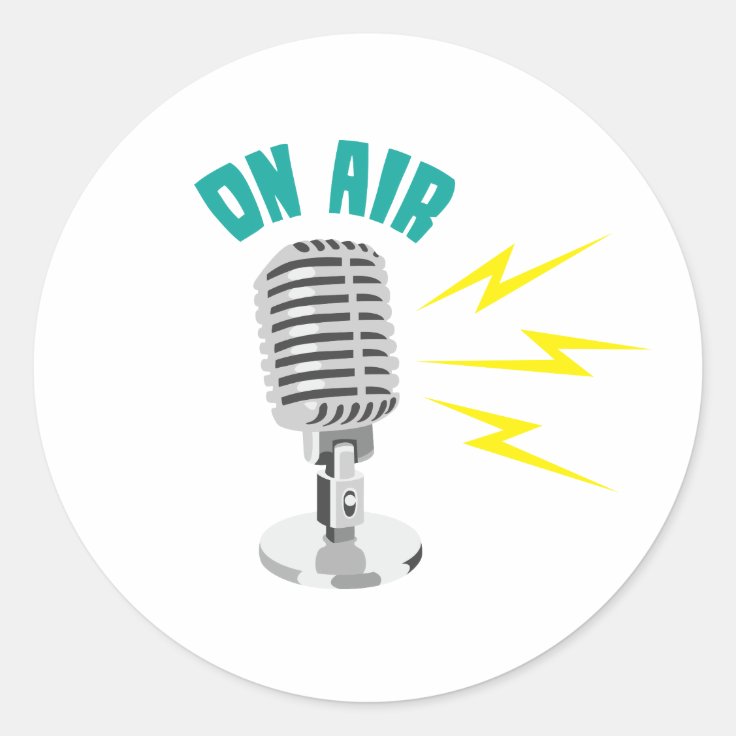 On Air Classic Round Sticker | Zazzle