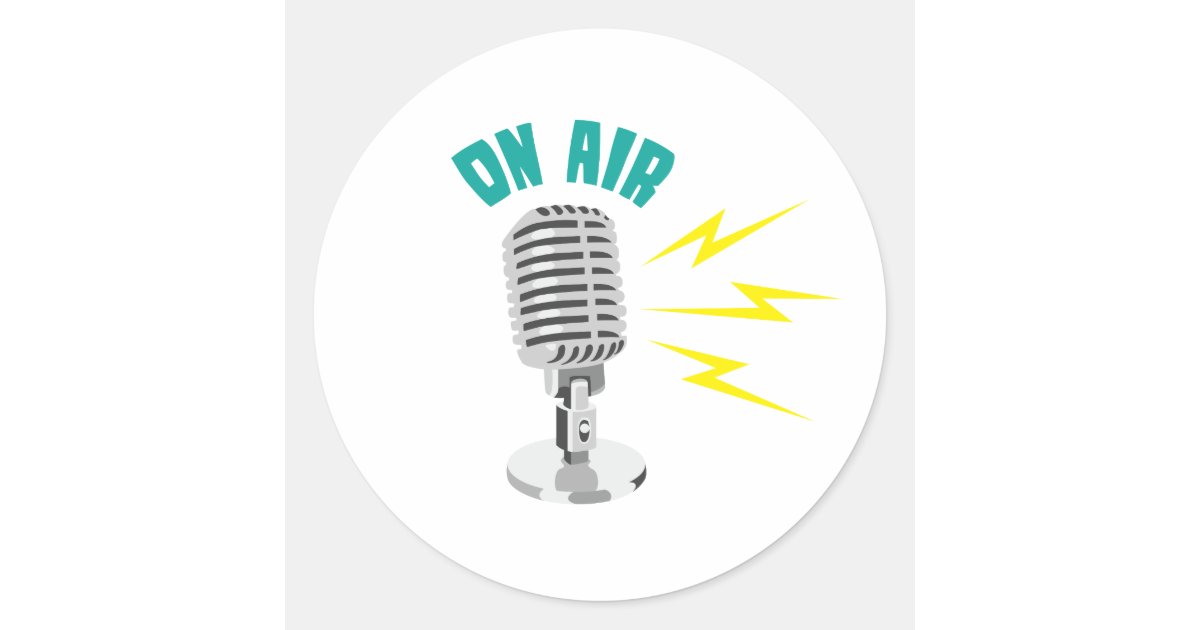 On Air Classic Round Sticker | Zazzle