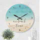 On Beach Time (Customizable!) Coastal Beach Photo Large Clock | Zazzle