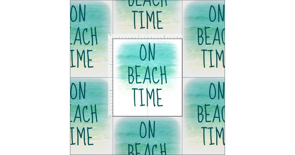 On Beach Time Word Fabric II | Zazzle